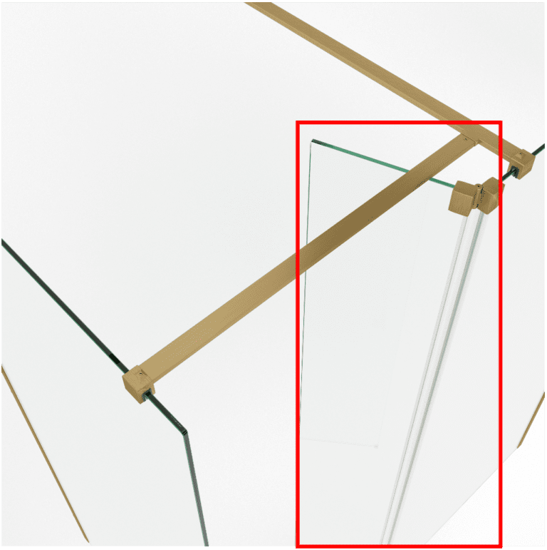 Deflector Panel & Seal (8mm) | Modular Walk In Showers from Lakes